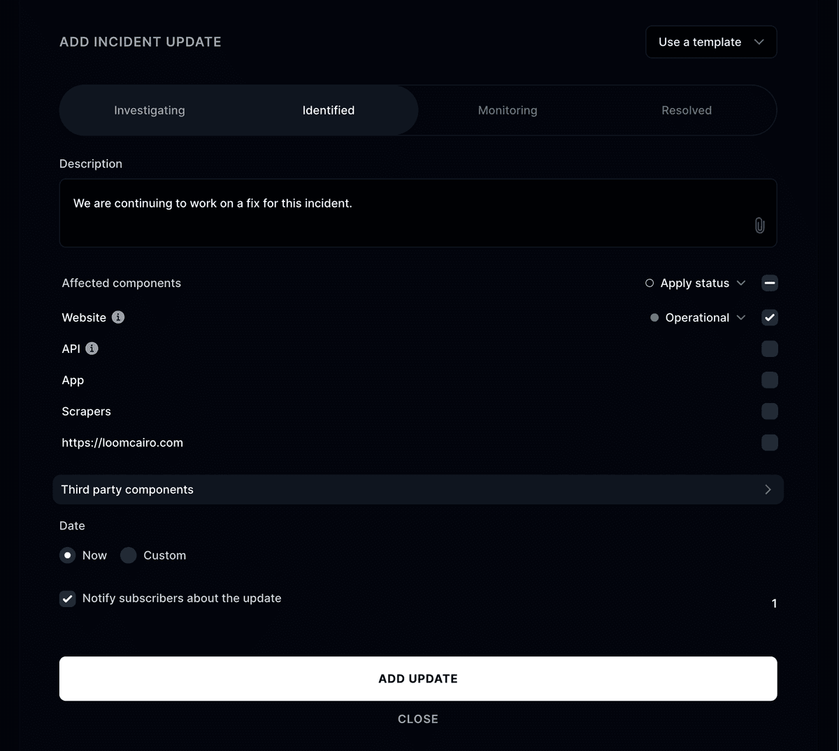Get started with Incidents – Instatus Help