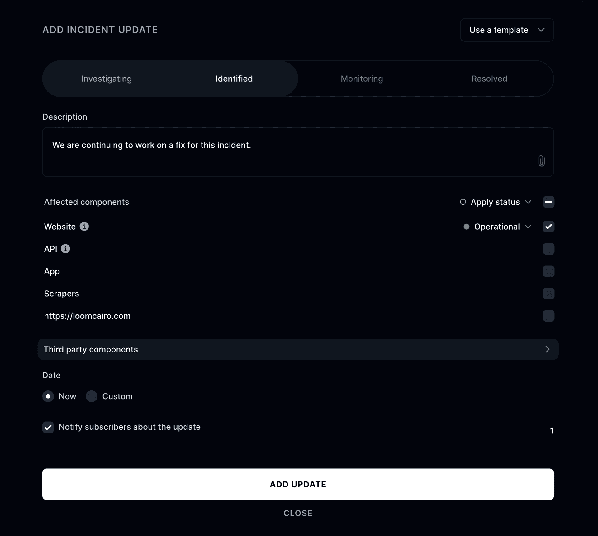 Get started with Incidents – Instatus Help